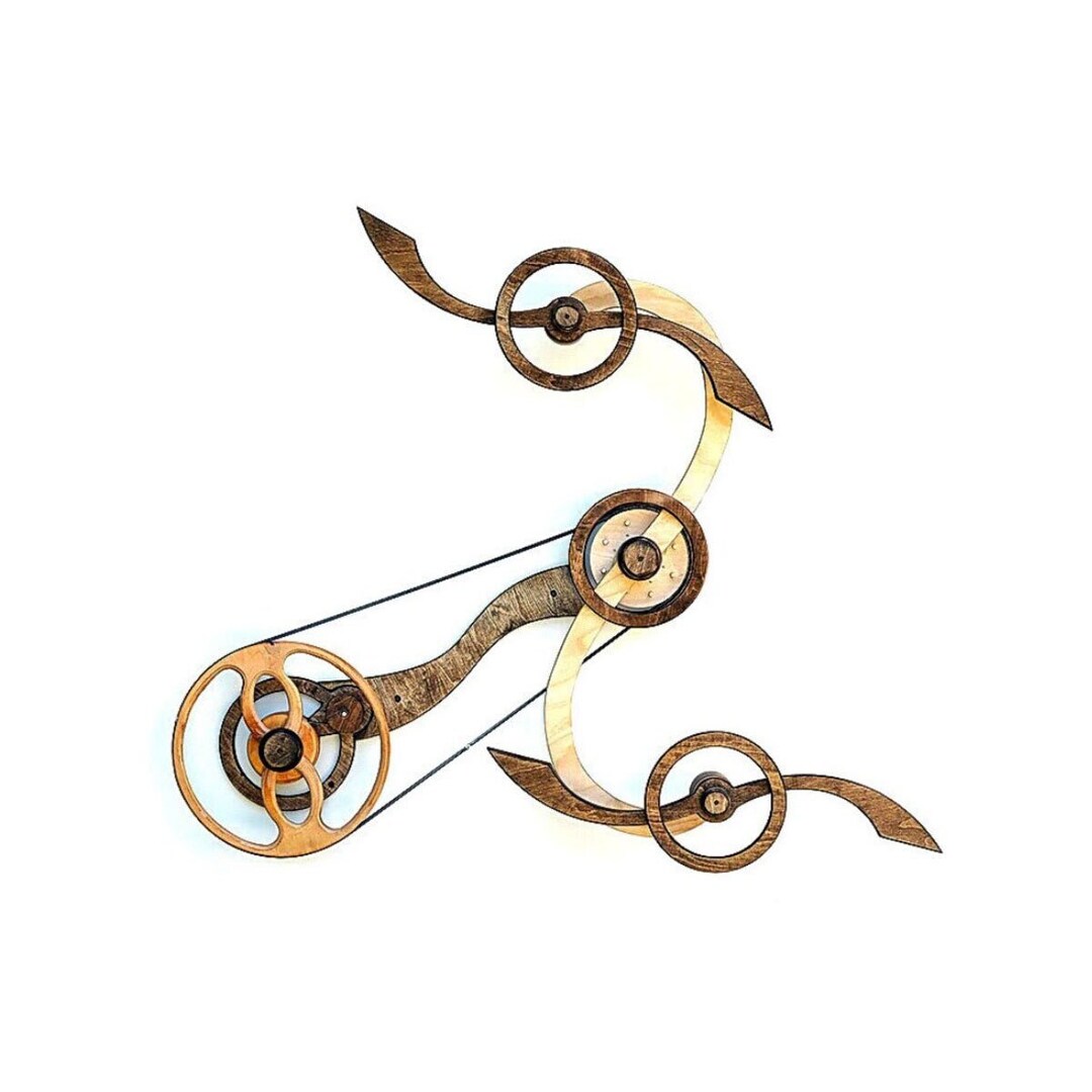 Wooden Kinetic Sea Dream Sculpture: Minimalist Clock Wall Art for ...