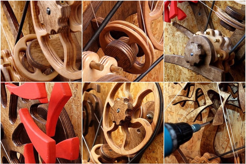 Gravity-powered Kinetic Wall Clock: Minimalist Wooden Sculpture for ...