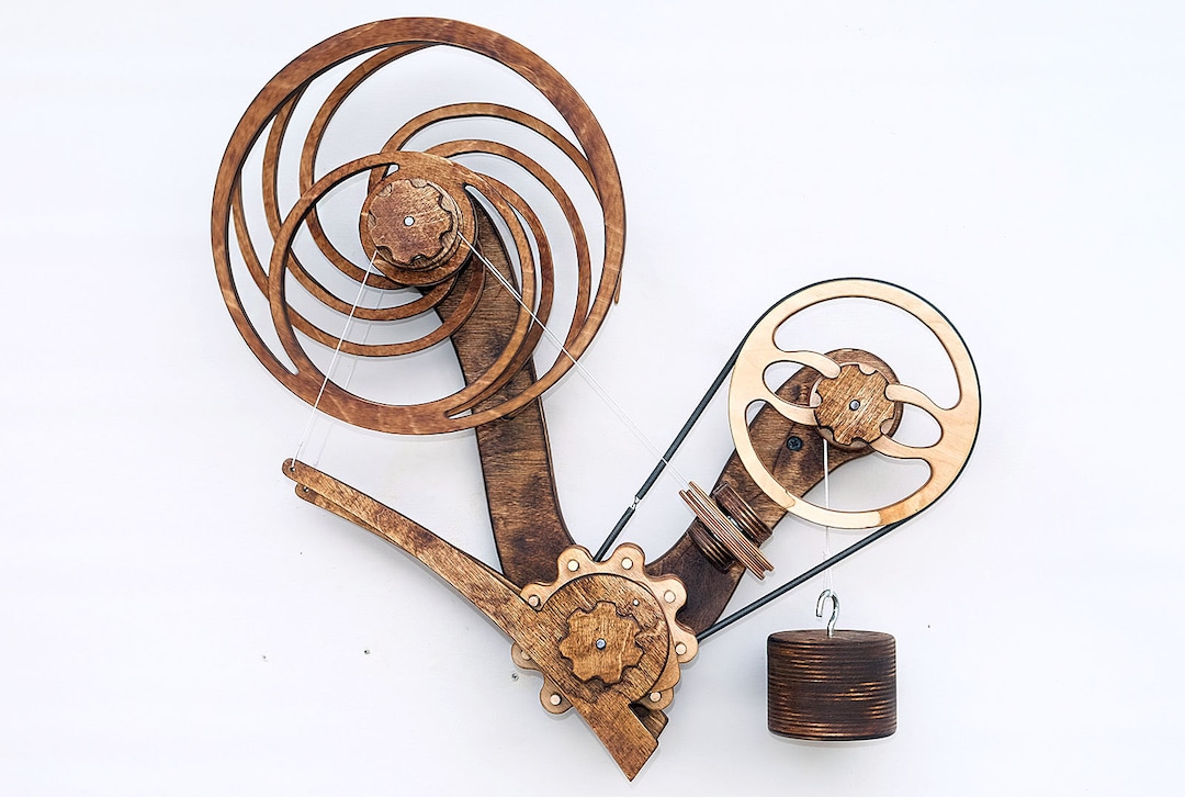 Handcrafted Wooden Kinetic Pulsar Wall Clock: Minimalist Art Sculpture ...