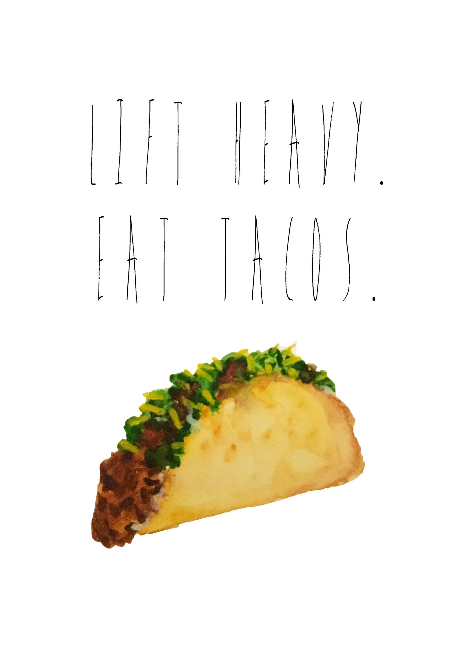 Lift Heavy, Eat Tacos - Etsy