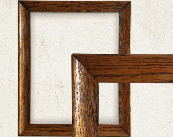 Antique Picture Frame, Rustic Vintage Wood Frame, Brown Wooden Frame ...