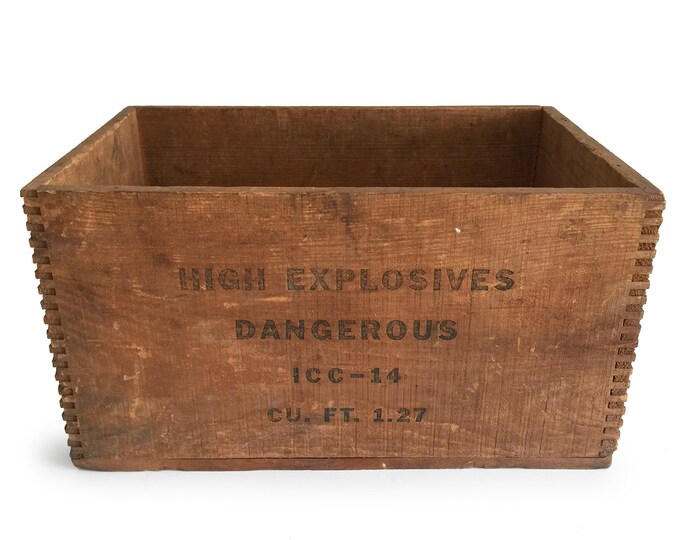 Vintage Wood Crate, Explosives Crate, TNT Shipping Crate, Wooden ...