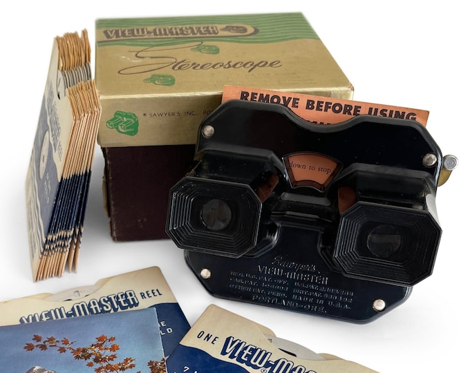 Vintage Sawyer's View Master, Reel Viewer, Black Bakelite Viewmaster ...