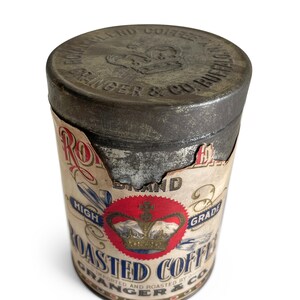 Vintage Coffee Tin, Royal Blend Granger Co Tin With Paper Label ...