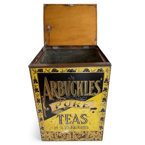 Antique Arbuckles Pure Teas Tin General Store Advertising - Etsy