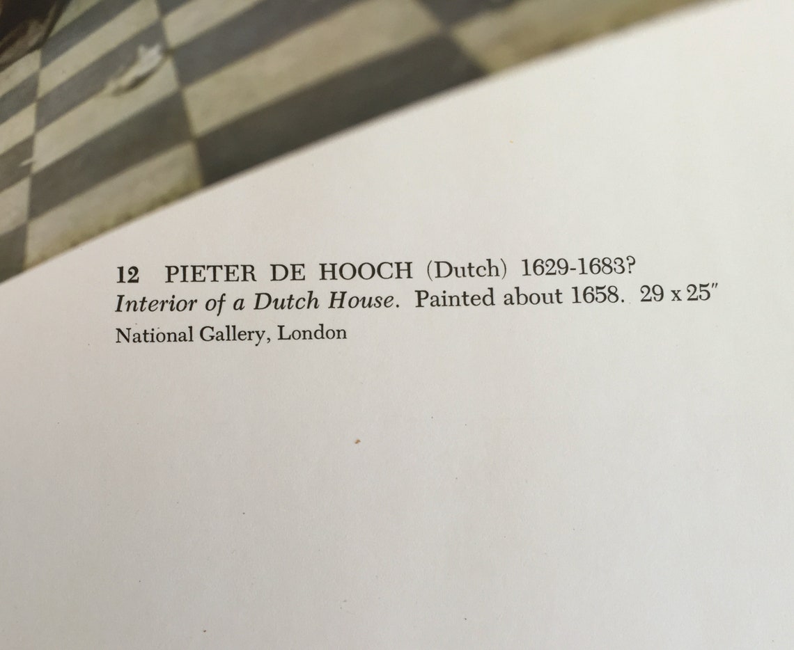 Vintage Folio Bookplate Pieter De Hooch Interior of a Dutch | Etsy