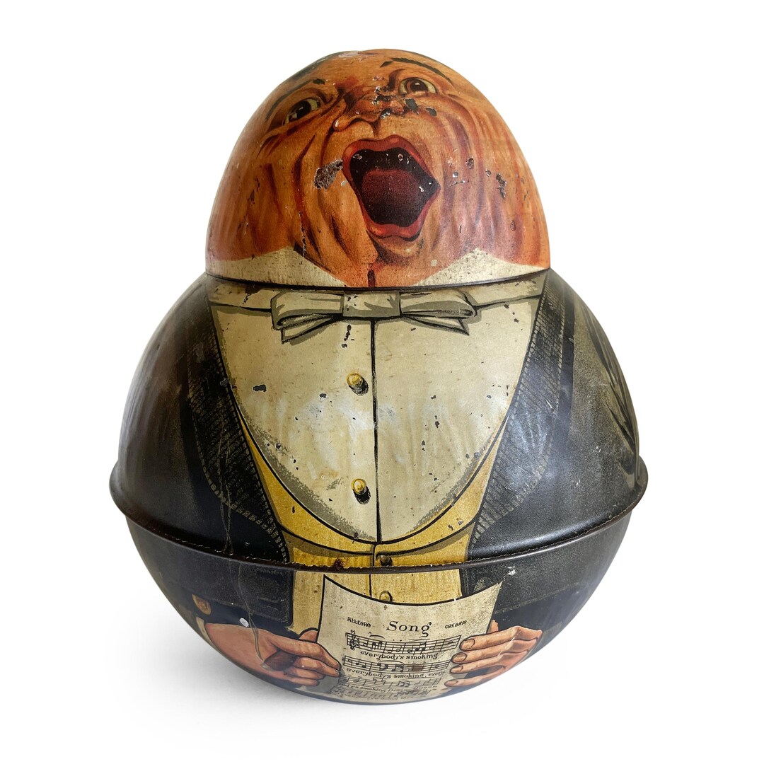 Vintage Roly Poly Opera Singer Tobacco Tin: Original Dixie Queen ...