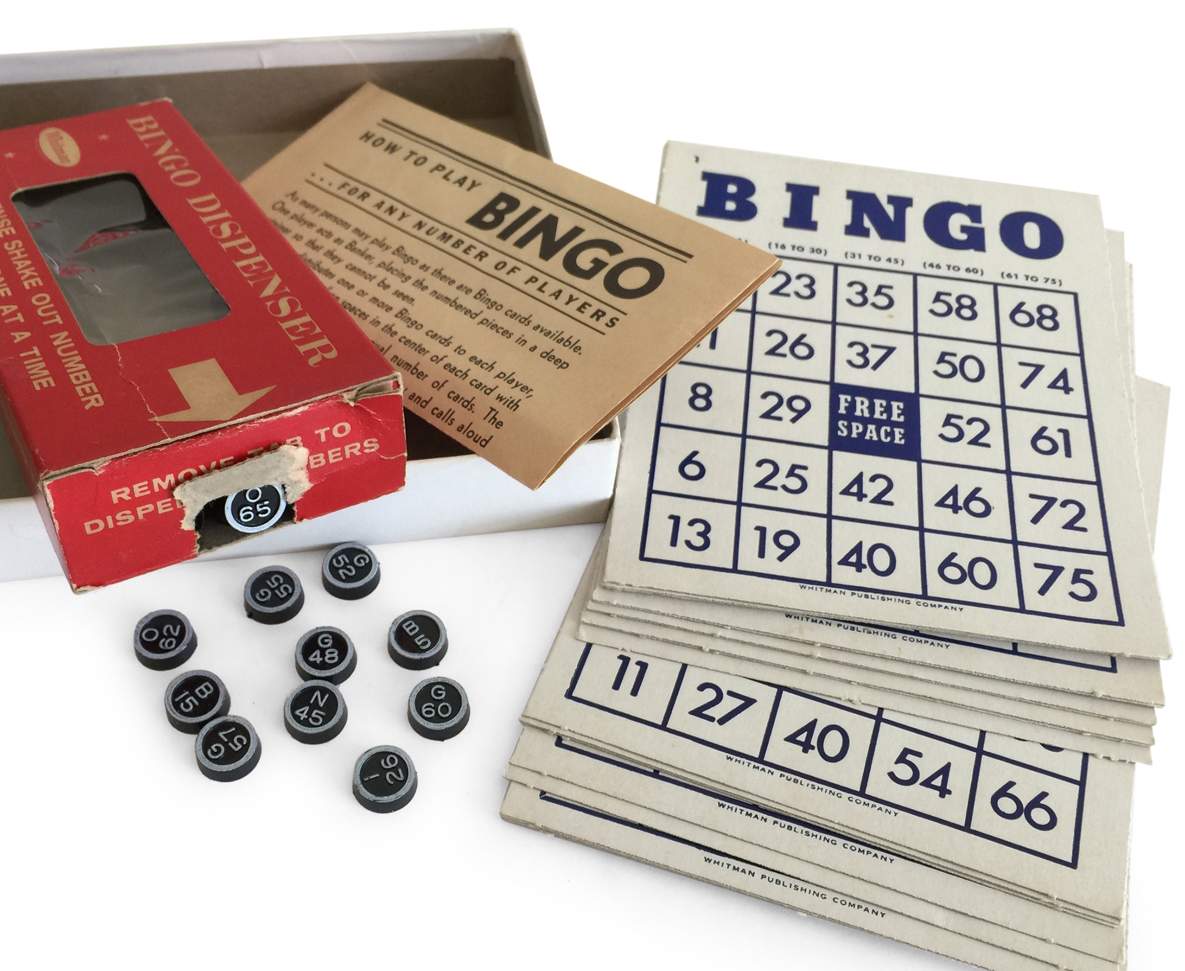 Whitman Bingo Game Vintage Board Game Family Game Night | Etsy