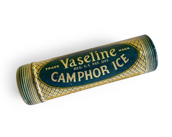 Vintage Vaseline Camphor Ice Plaster Tin, General Store Advertising Can ...