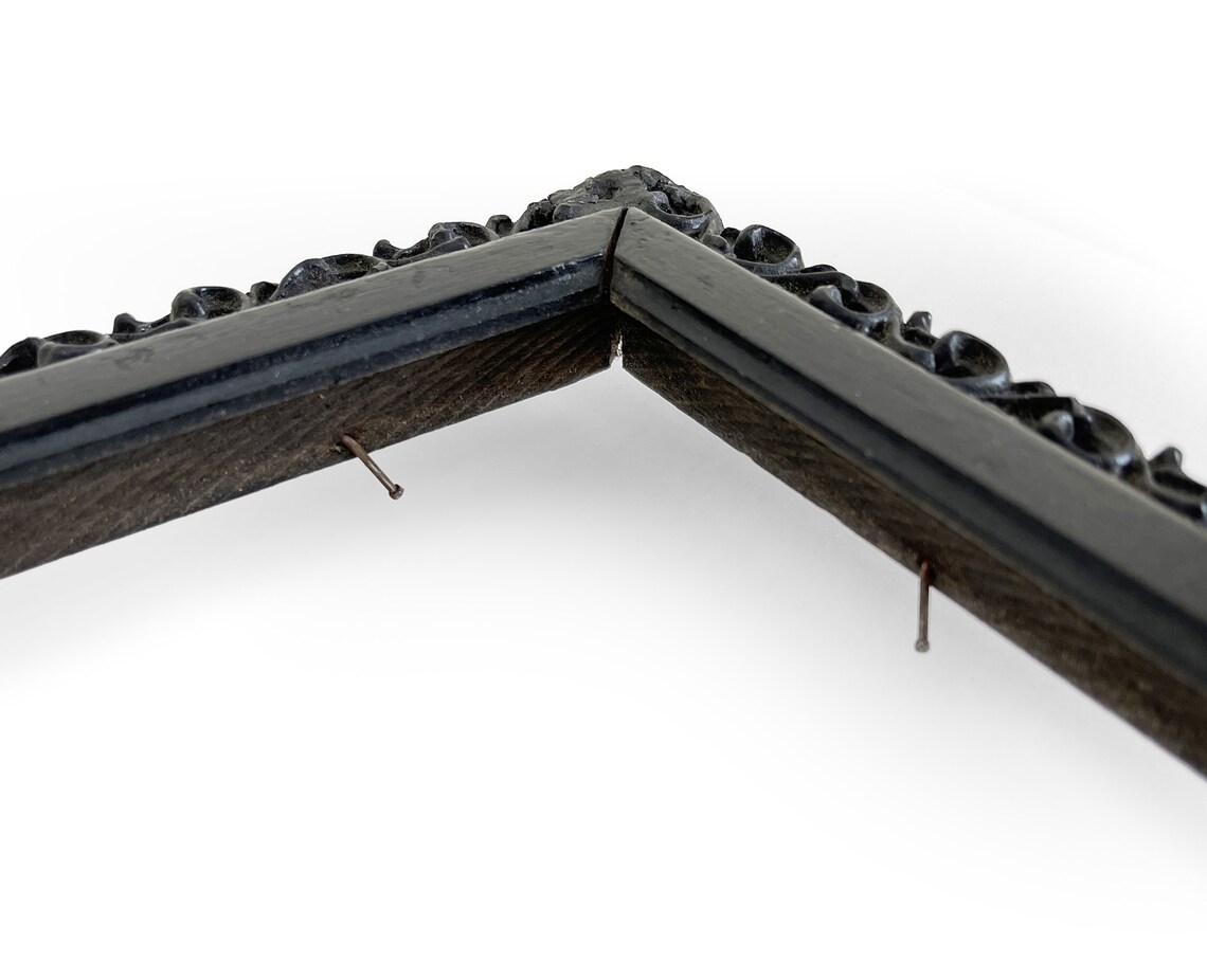 Antique Gesso Frame Vintage Picture Frame Ebony Black - Etsy