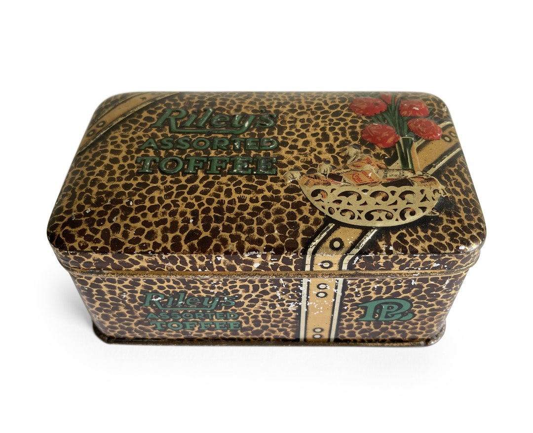 Vintage Candy Tin, Riley's Assorted Toffee Candy Can, Kitchenalia ...