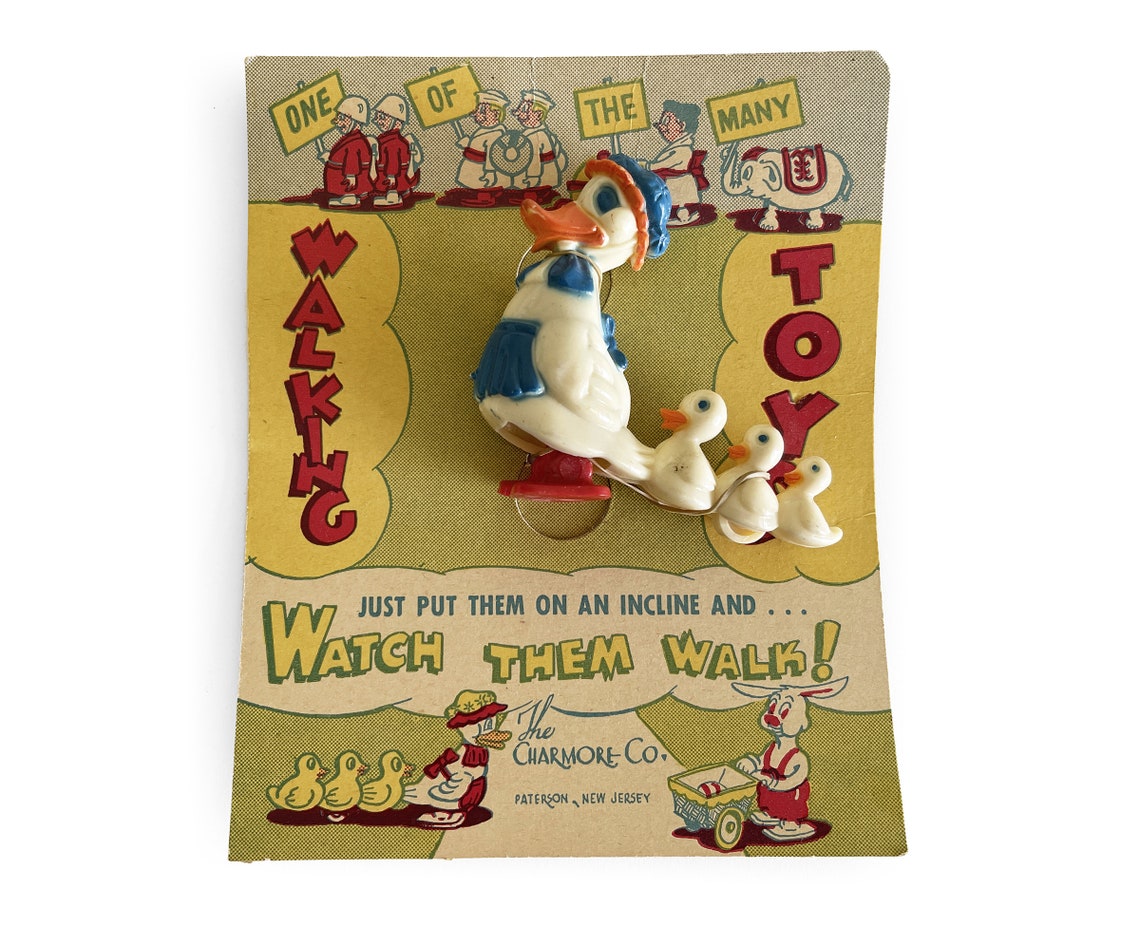 Vintage Ramp Walker Toy Mama Duck and Ducklings Original - Etsy