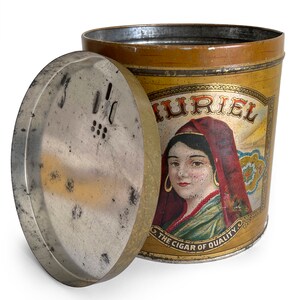 Vintage Muriel Cigar Humidor Tin, Tobacco Advertising, Rustic Country ...