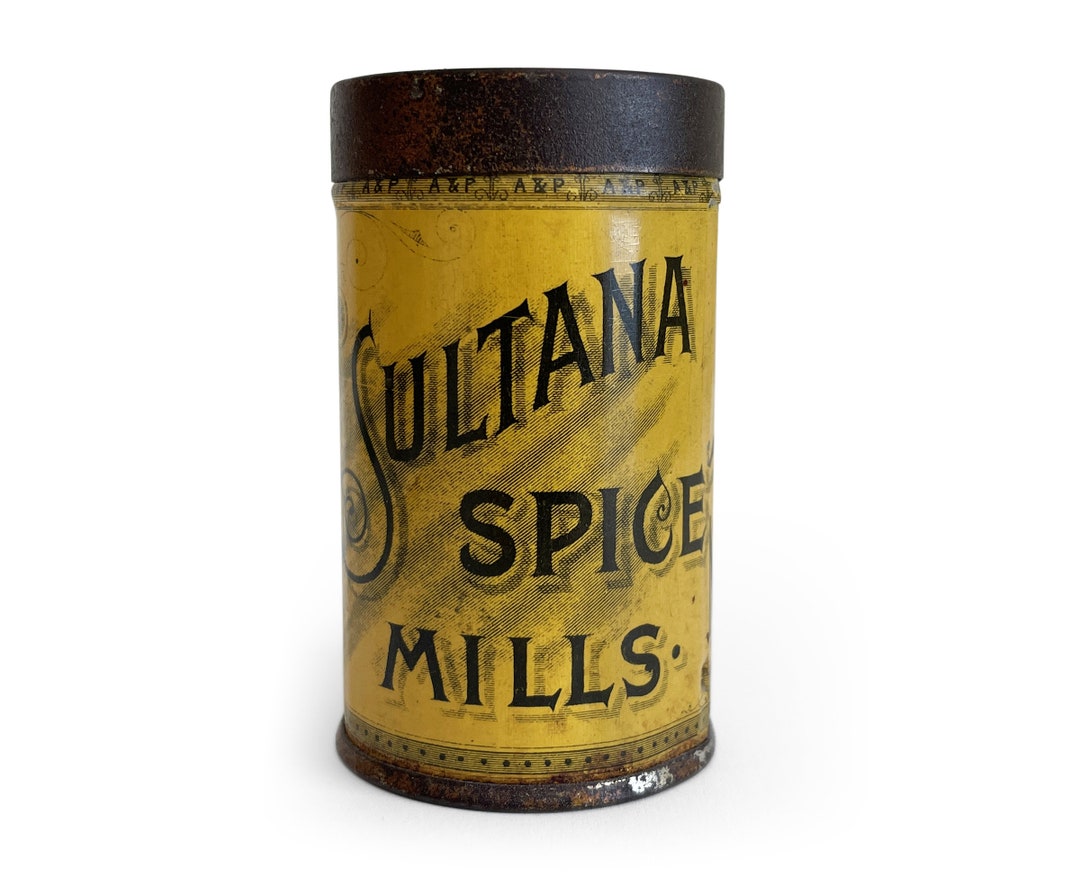 Vintage A & P Sultana Spice Mills Tin, Mustard Can, General Store ...