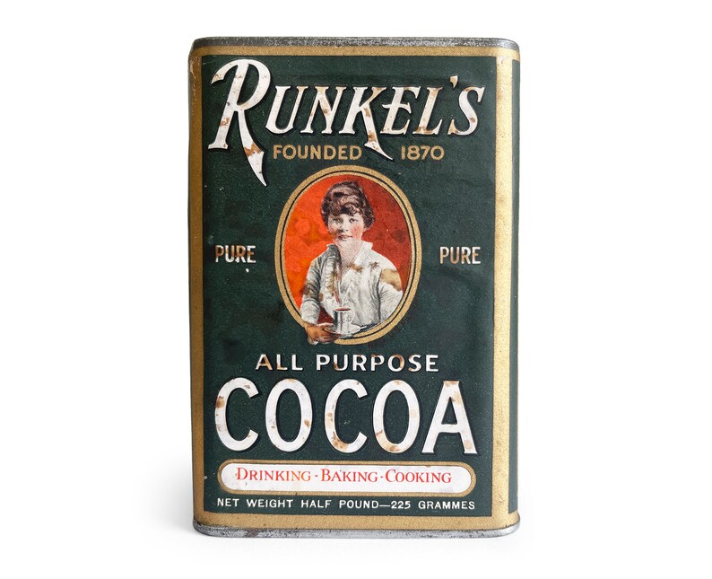 Vintage Runkel's Cocoa Tin Unopened Paper Label General - Etsy