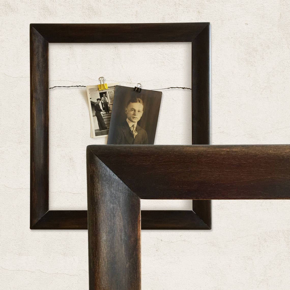 Vintage Picture Frame Rustic Walnut Frame Large Photo Frame | Etsy