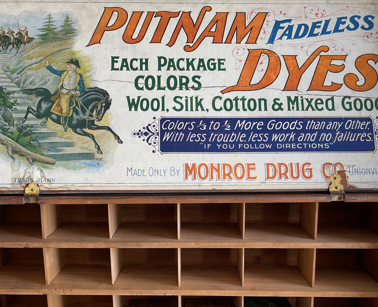 Antique Putnam Dyes Wood Storage Cabinet Small Tabletop - Etsy