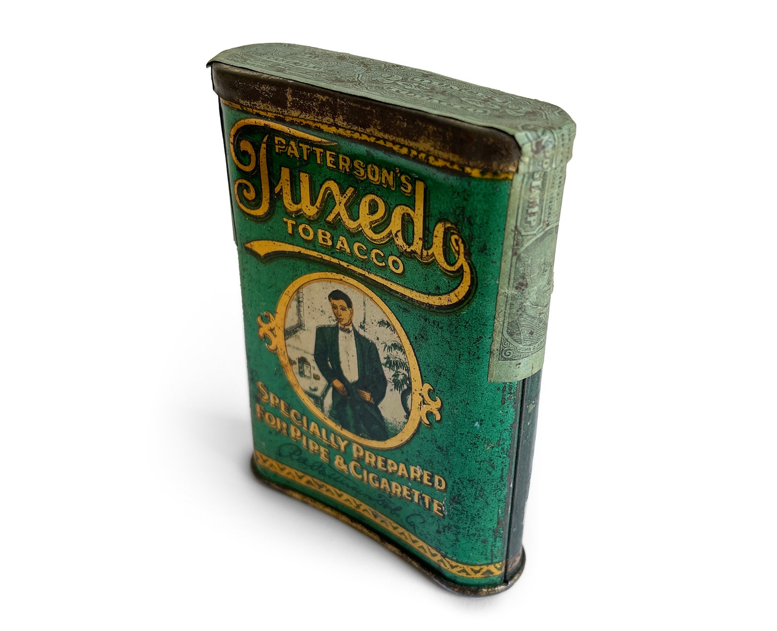 Vintage Tobacco Tin Tuxedo Concave Pocket Tobacco Can - Etsy