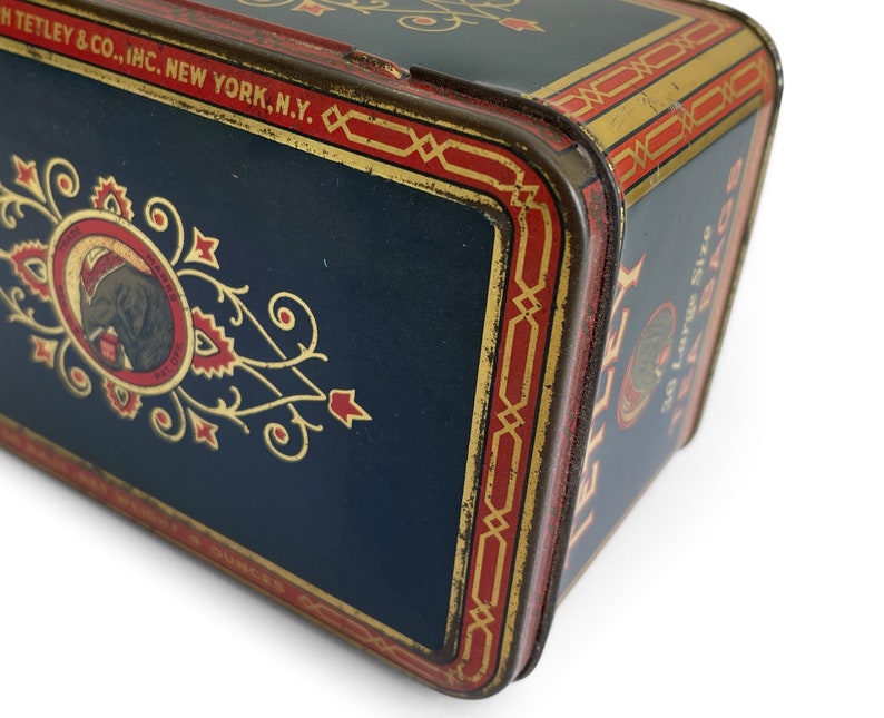 Vintage Tea Tins Tetley Tea Bags Tin Rustic Kitchen - Etsy