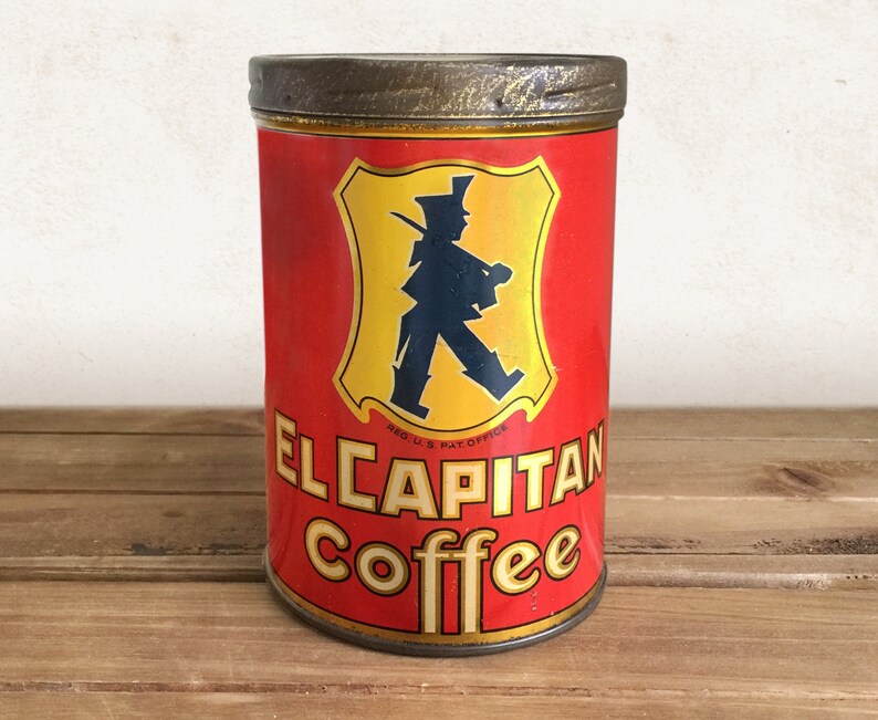 Vintage Coffee Tin El Capitan Coffee Can General Store | Etsy