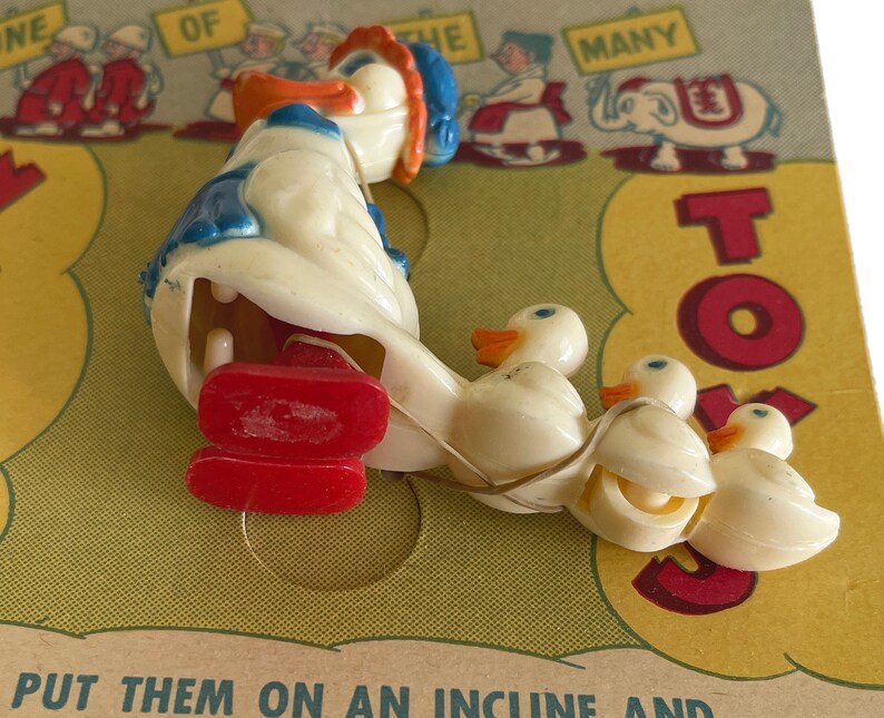 Vintage Ramp Walker Toy Mama Duck and Ducklings Original - Etsy