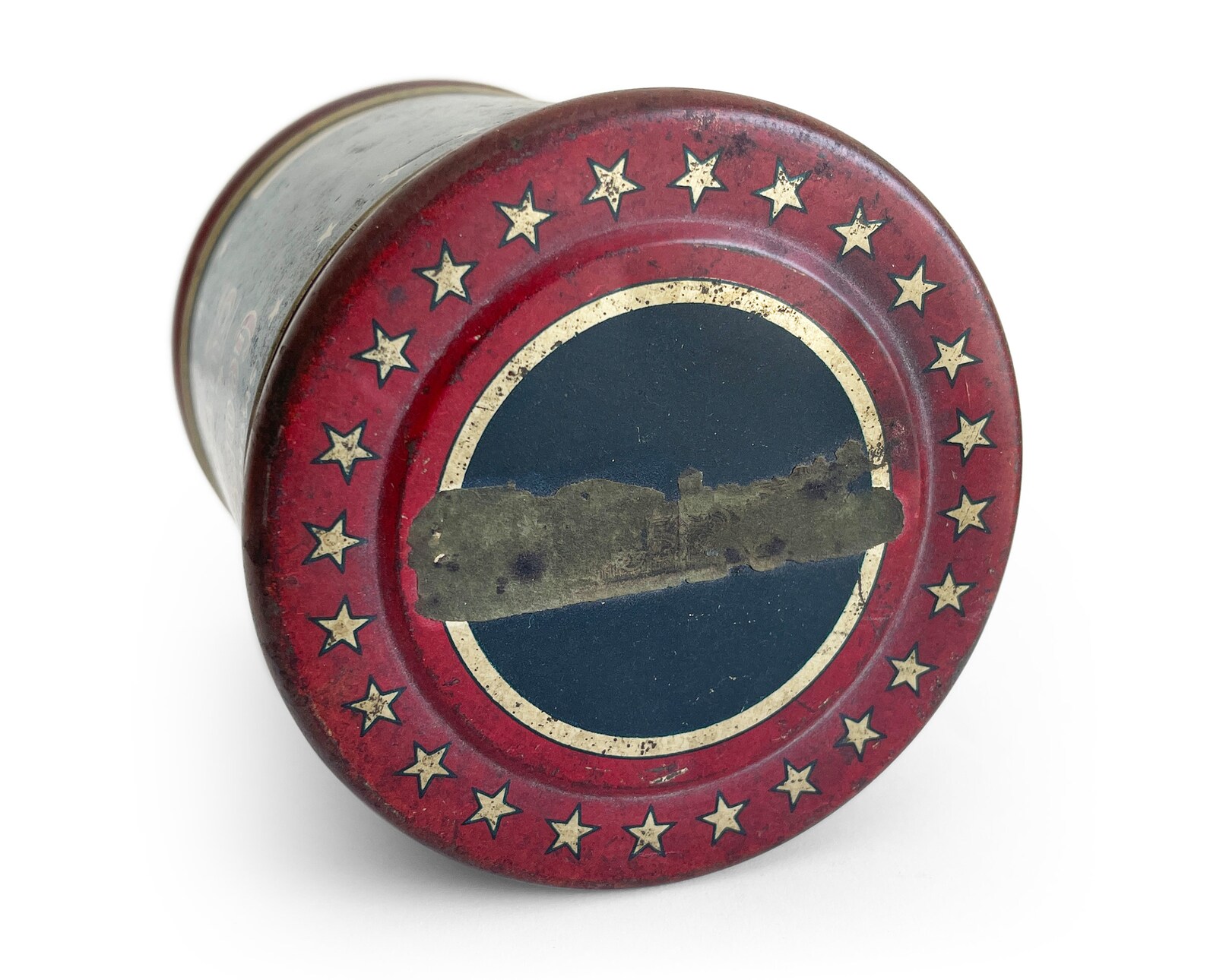 Vintage George Washington Cut Plug Tobacco Tin With Round Lid, Antique ...