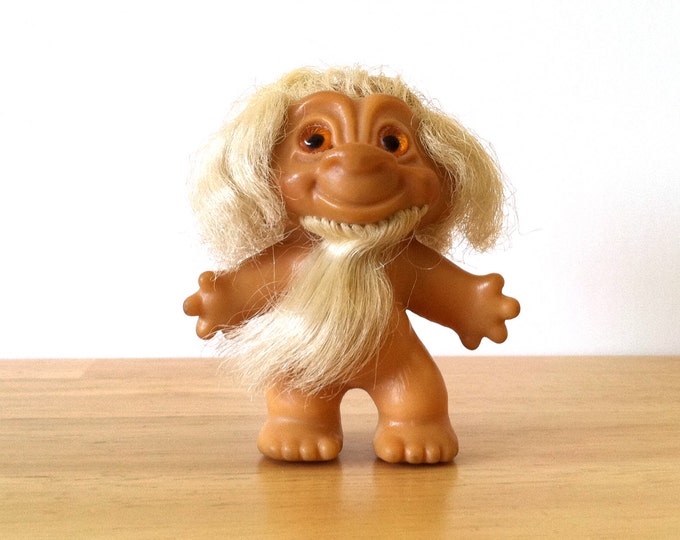 Rare Bearded Troll Doll With Amber Spiral Eyes From the 1960's. - Etsy
