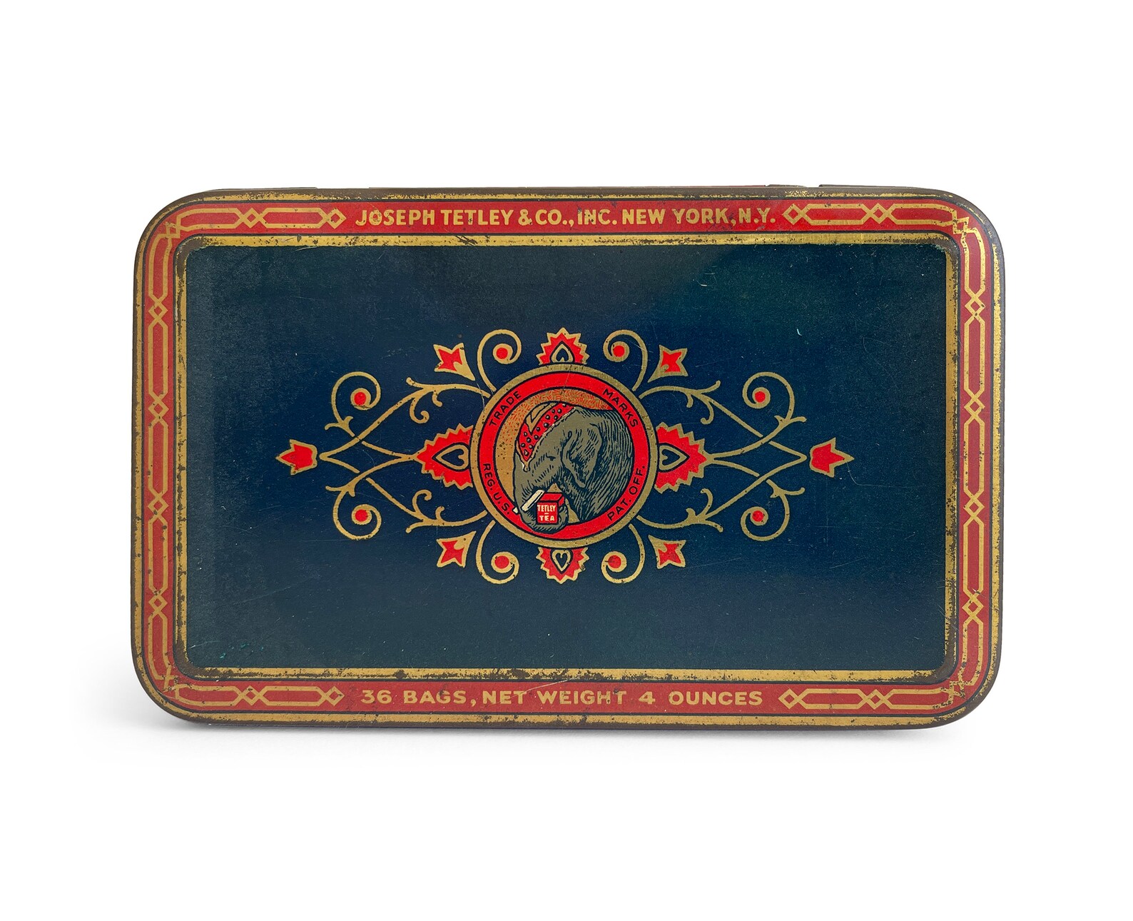 Vintage Tea Tins Tetley Tea Bags Tin Rustic Kitchen - Etsy