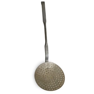 Antique Skimmer Ladle, Primitive Forged Iron Tin Ladle, Kitchenalia ...
