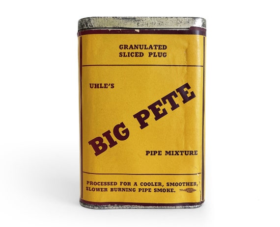 Vintage Tobacco Tin Uhle's Big Pete Tobacco Can General | Etsy