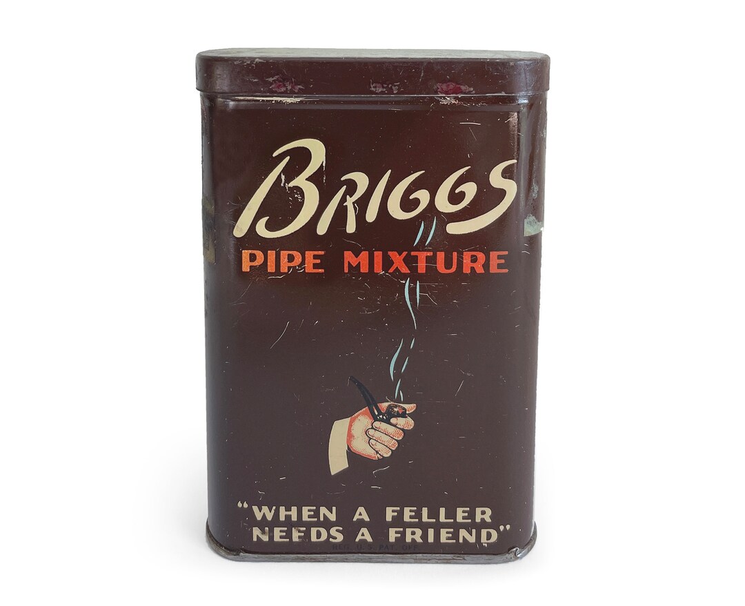 Vintage Tobacco Tin, Briggs Pipe Mixture Pocket Tobacco Can, General ...