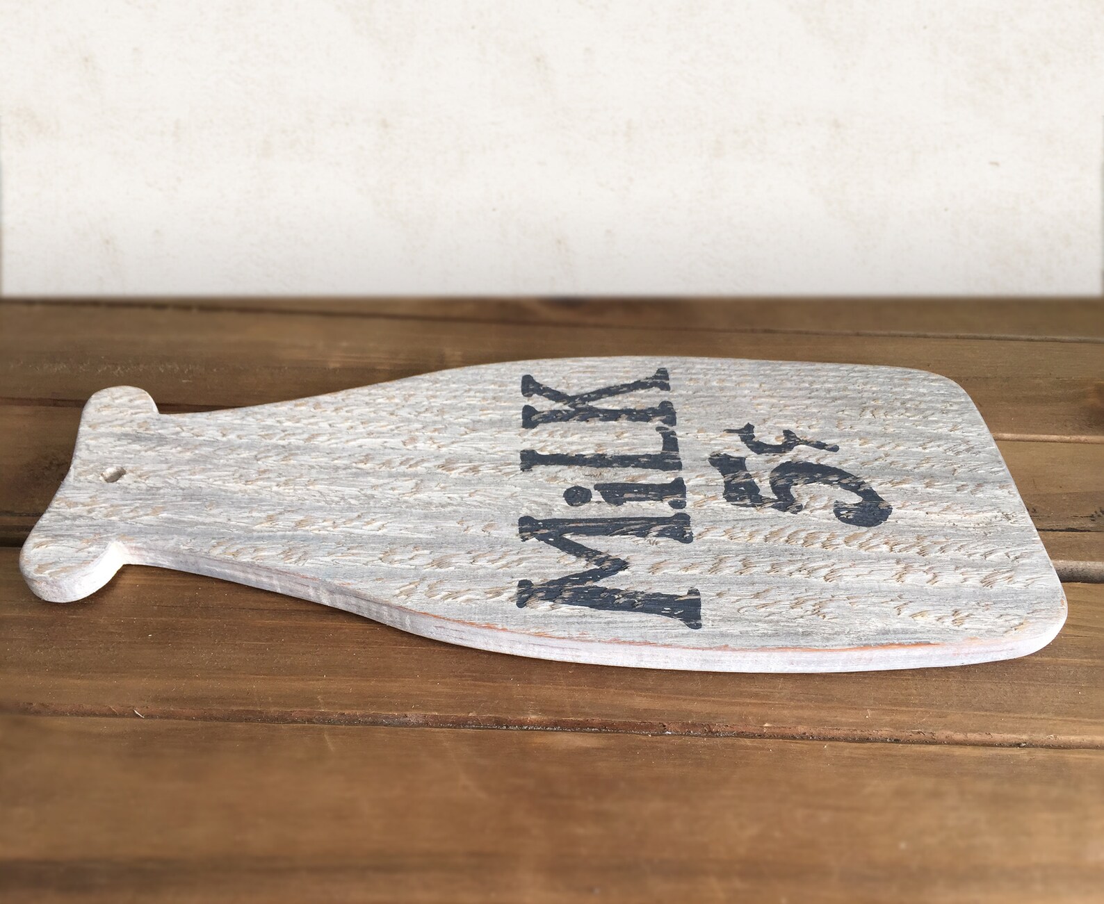 Distressed Wood Kitchen Wall Sign Milk Bottle Hanging Sign - Etsy