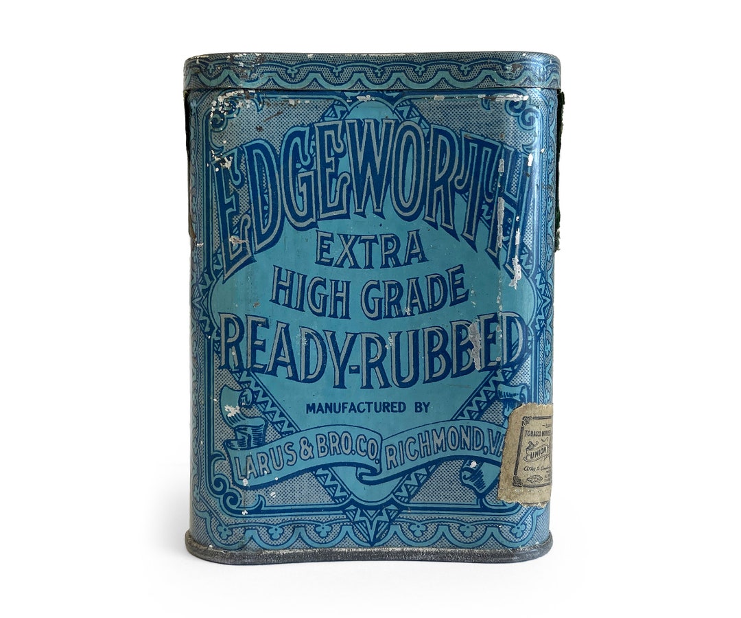 Vintage Tobacco Tin, Edgeworth Concave Pocket Tobacco Can, Tobacco ...
