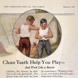 Antique Colgate Toothpaste Ribbon Dental Cream Ad, Small Wall Art ...