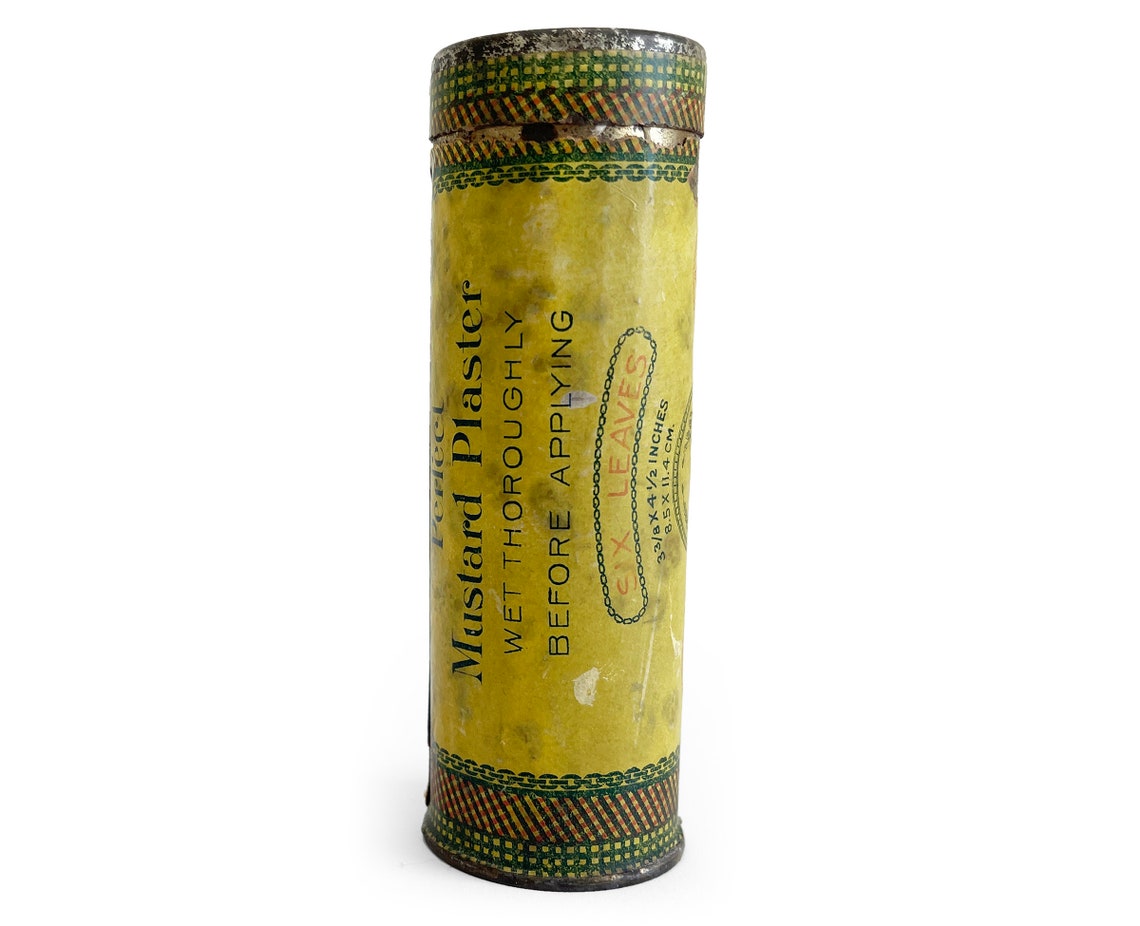 Vintage Johnson & Johnson Mustard Plaster Six Leaves Tin, General Store ...