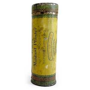 Vintage Johnson & Johnson Mustard Plaster Six Leaves Tin, General Store ...