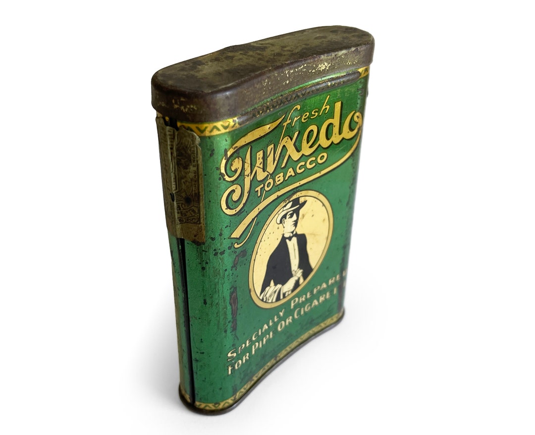 Vintage Tobacco Tin, Tuxedo Concave Pocket Tobacco Can, American ...