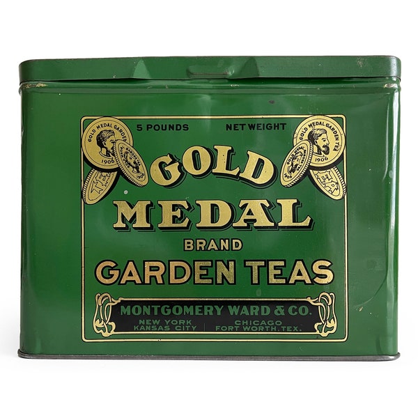 Antique General Store Tea Tin - Etsy