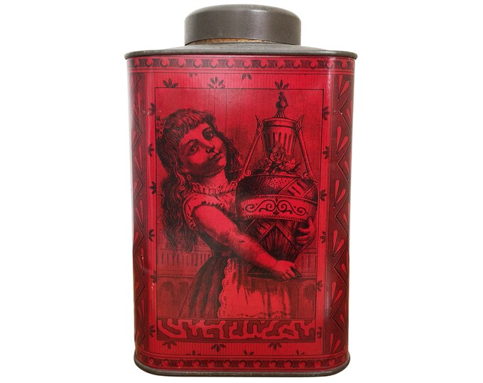 Antique Tin Victorian Box, Vintage Candy Tin, Decorative Storage Box ...