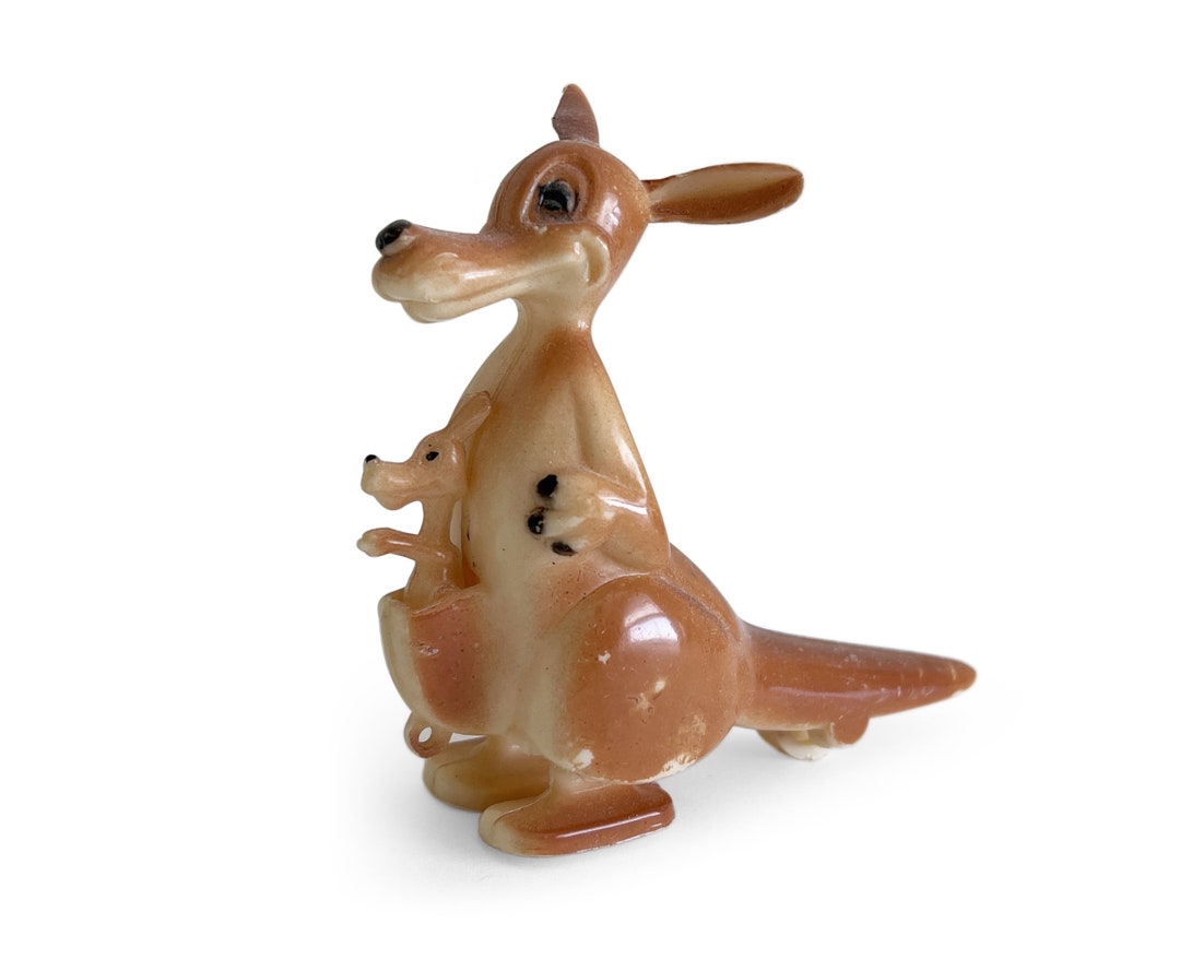 Vintage Mother Kangaroo and Baby Joey Ramp Walker, Made in Hong Kong ...