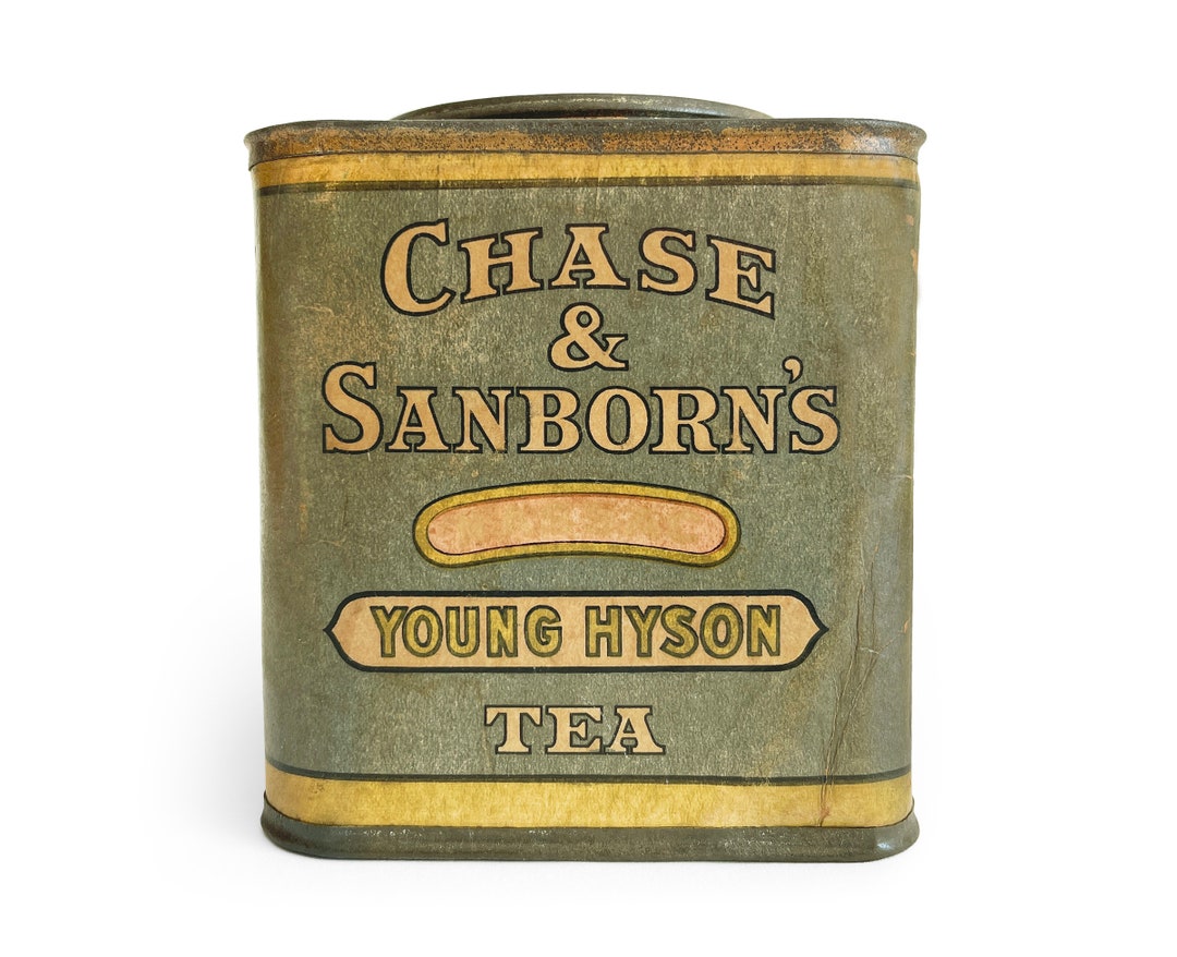 Vintage Tea Tin Chase & Sanborn's Young Hyson Tea Can - Etsy