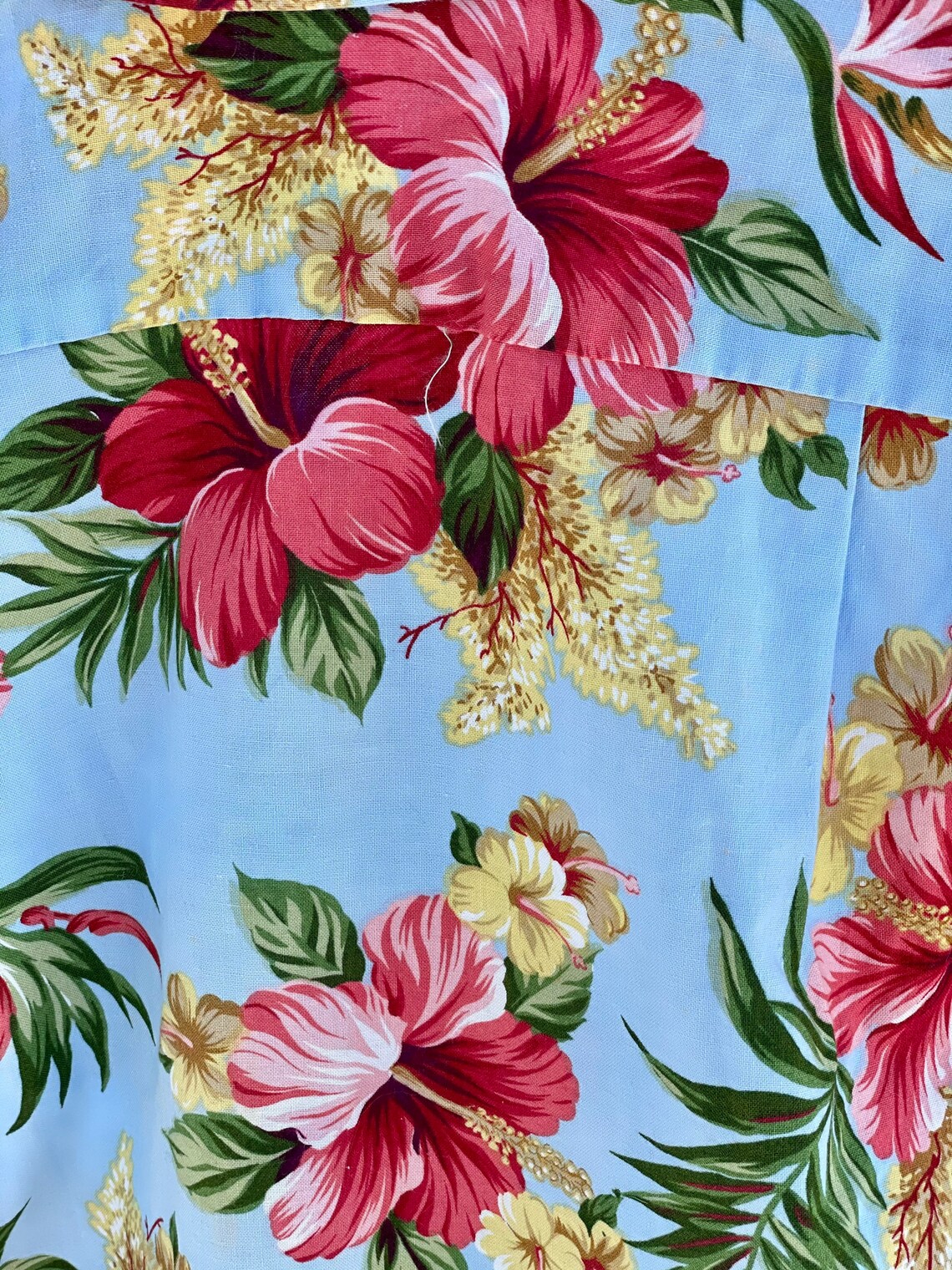 Vintage Hawaiian Shirt Red and Yellow Hibiscus Size Xs | Etsy