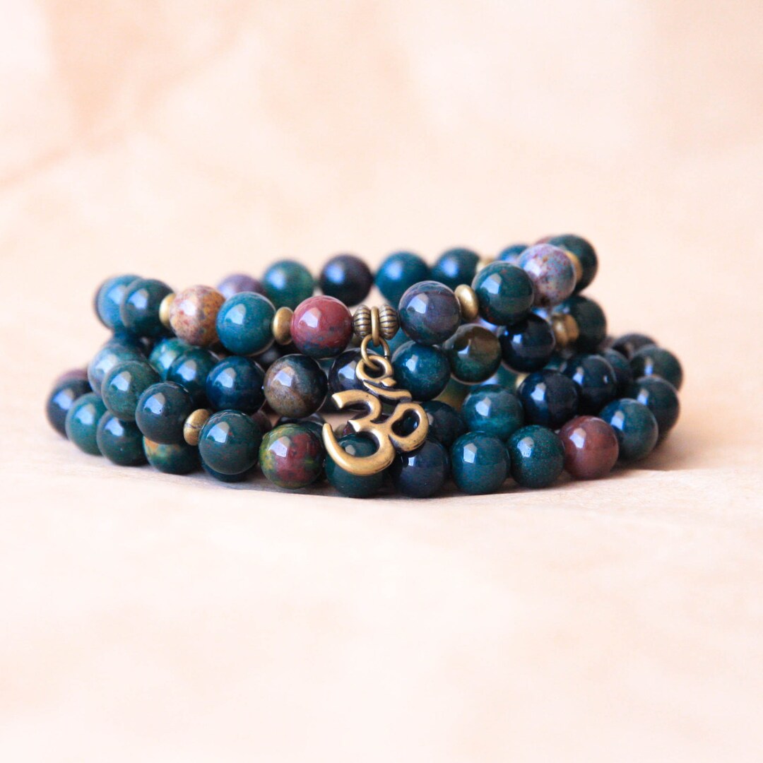 Mala Beads, 108 Mala Bracelet, Prayer Beads, Spiritual Jewelry, Indian ...