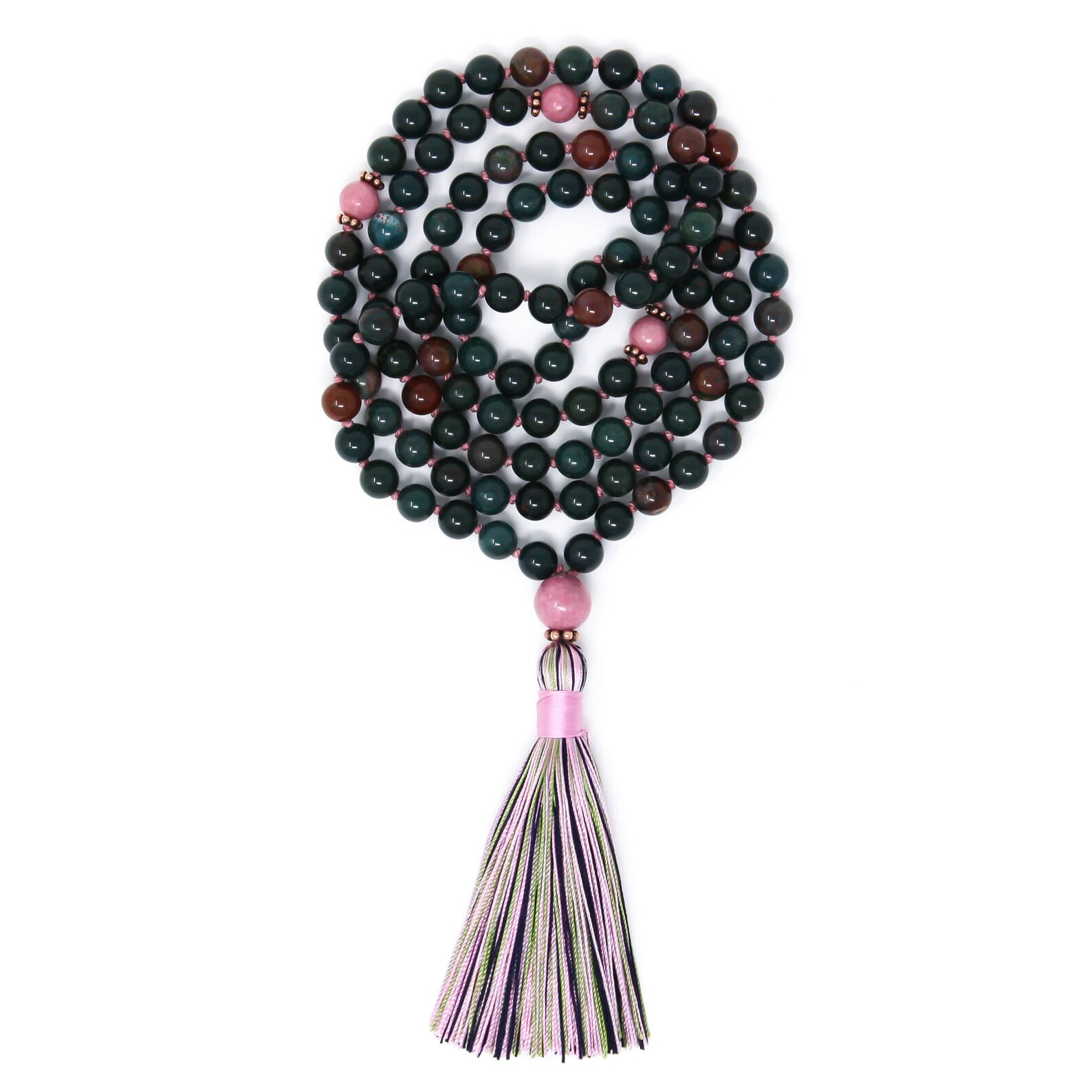 Hand Knotted Mala Beads, Meditation Mala, Tibetan Prayer Beads, Indian ...