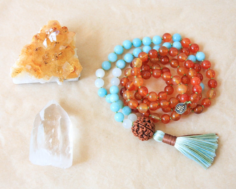 108 Mala Beads, Prayer Beads, Buddhist Mala Necklace, Spiritual Jewelry ...