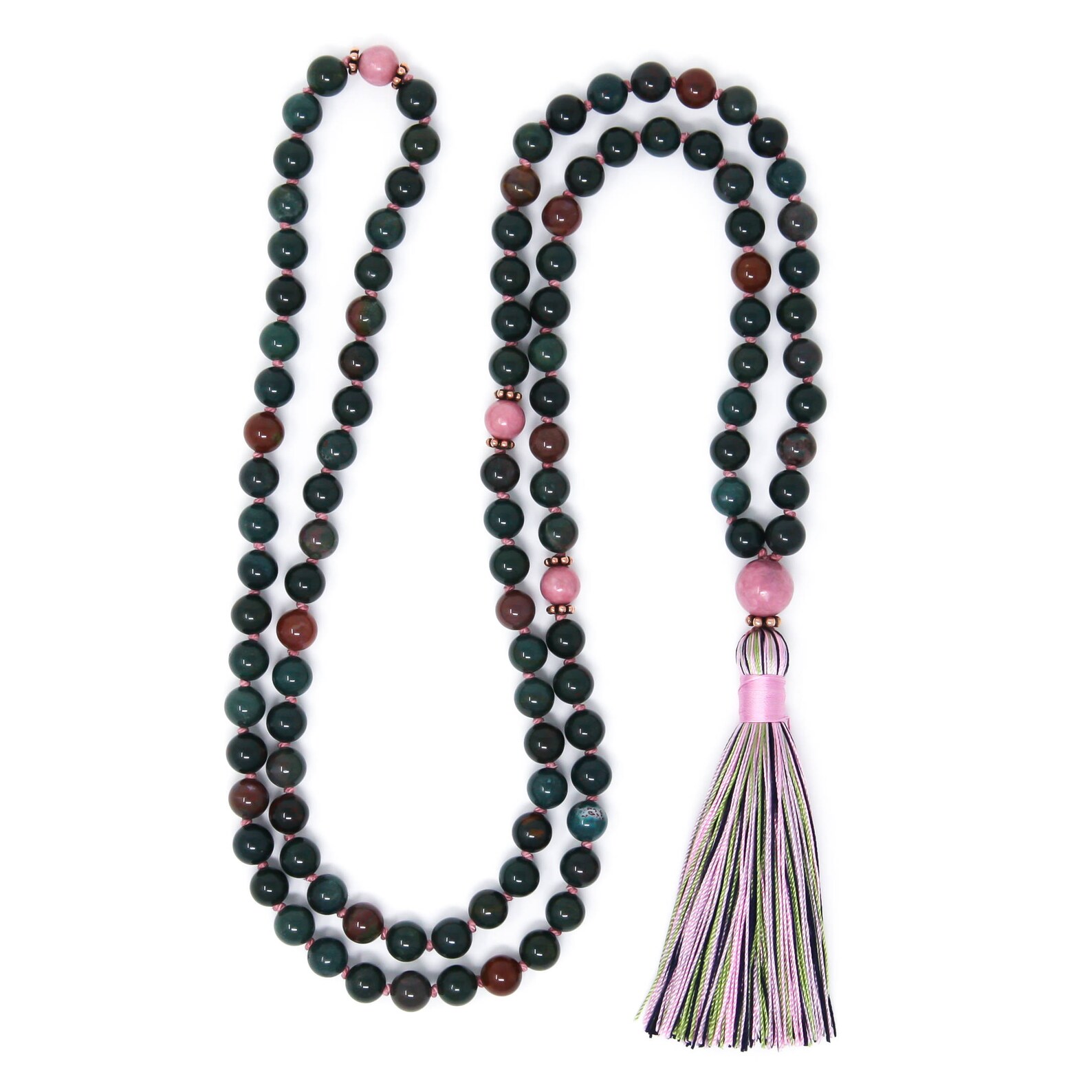 Hand Knotted Mala Beads, Meditation Mala, Tibetan Prayer Beads, Indian ...