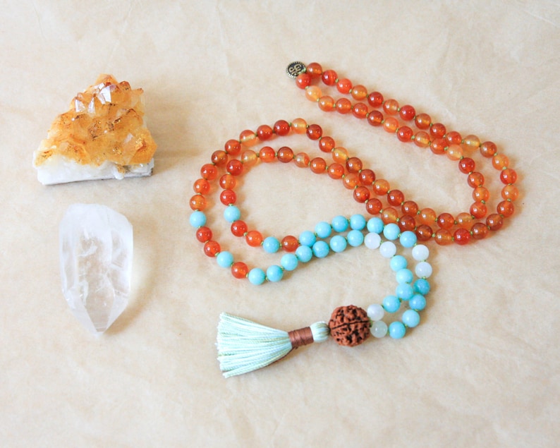 108 Mala Beads, Prayer Beads, Buddhist Mala Necklace, Spiritual Jewelry ...