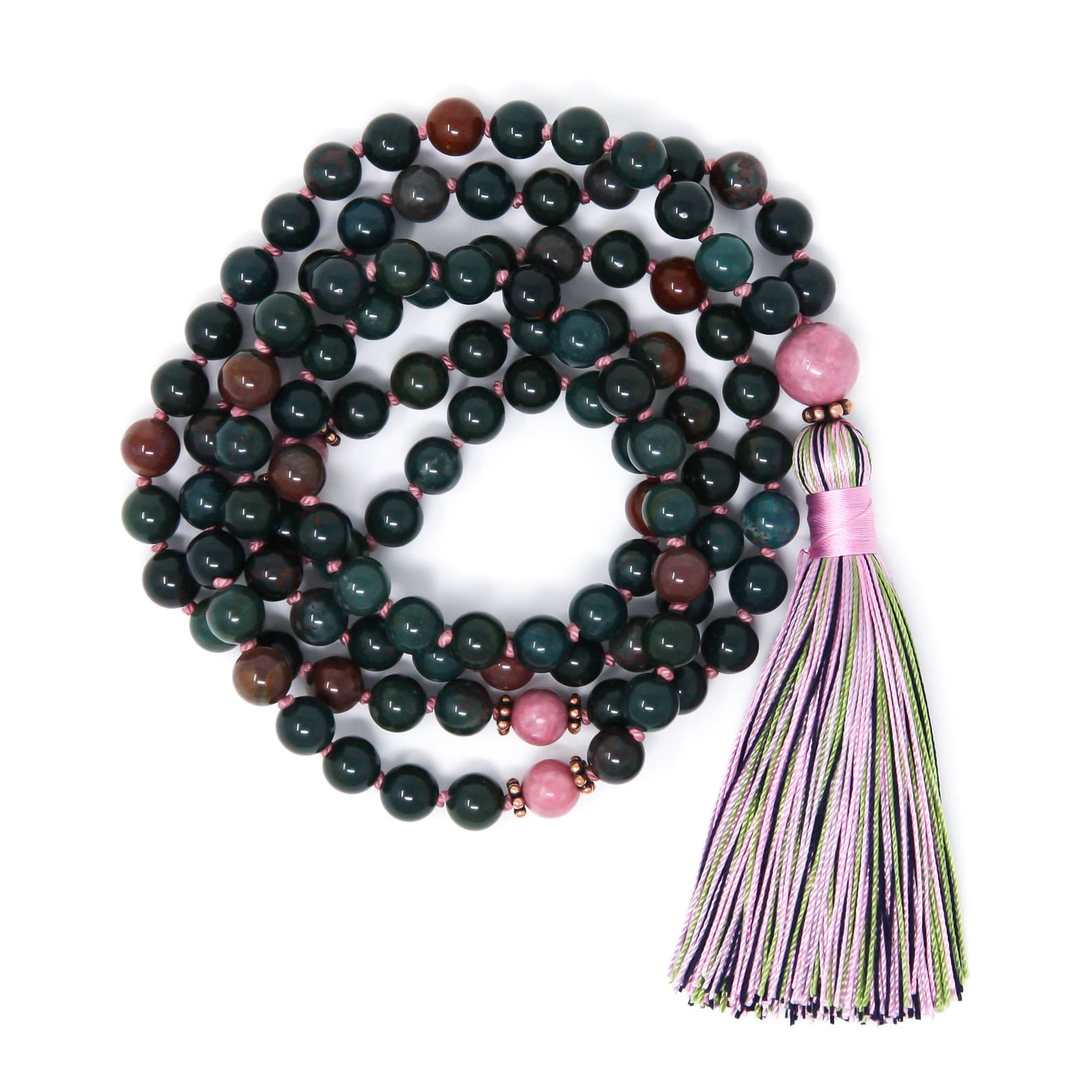 Hand Knotted Mala Beads, Meditation Mala, Tibetan Prayer Beads, Indian ...