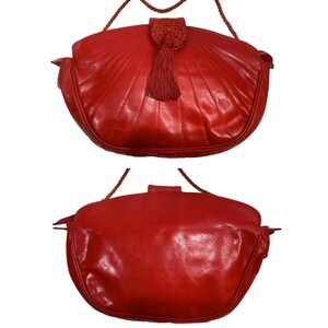 80s Barbara Bolan Italy Red Leather Clutch Shoulder Bag W Tassel - Etsy