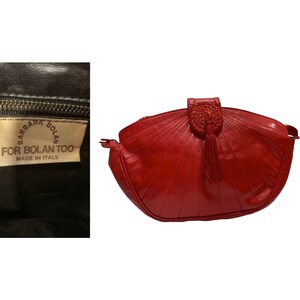 80s Barbara Bolan Italy Red Leather Clutch Shoulder Bag W Tassel - Etsy